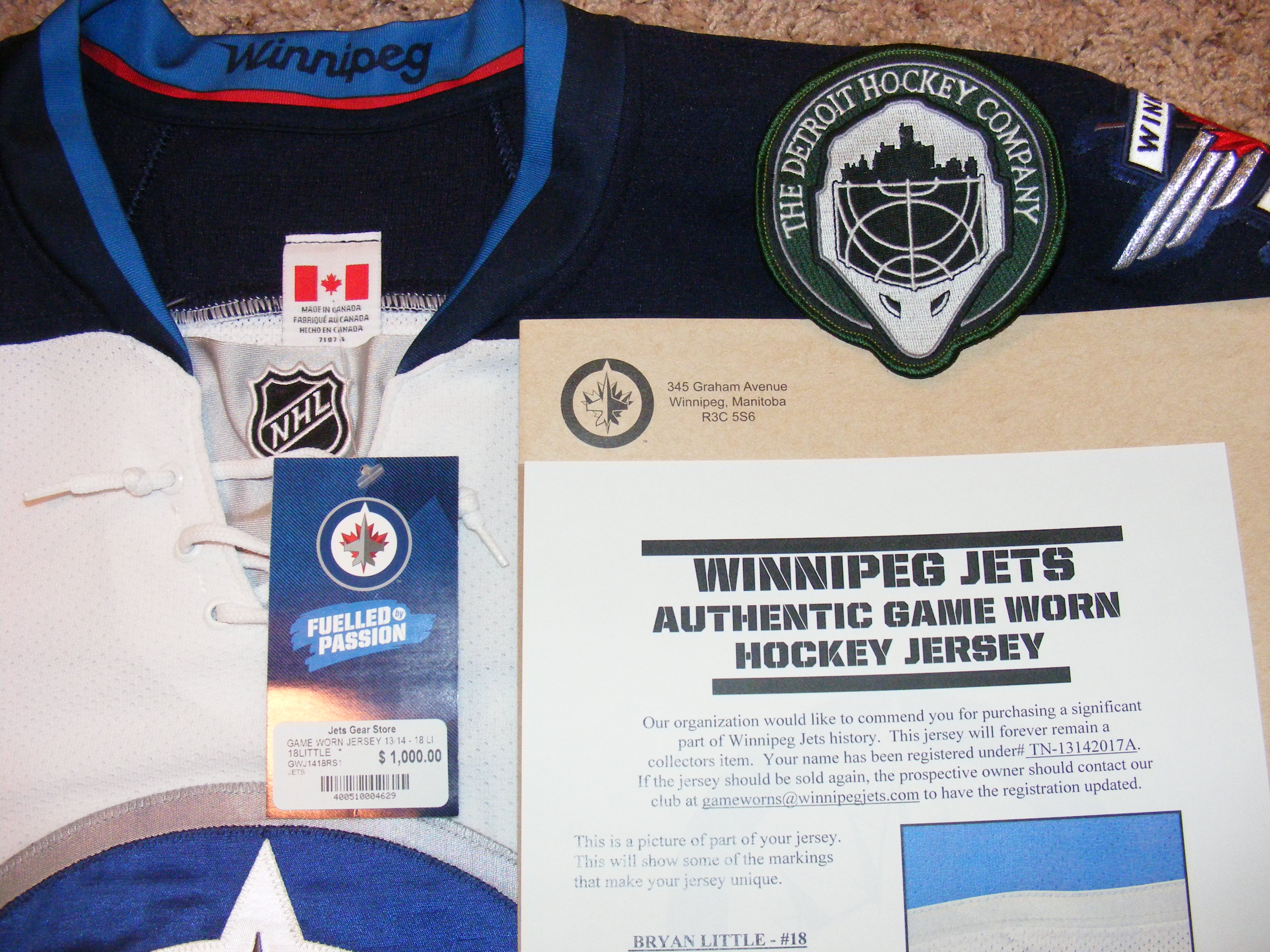 #18 Bryan Little | The Detroit Hockey Company